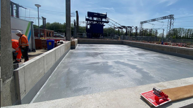 Installing Polyurea Coating for New Transformer Bund Lining System at ...