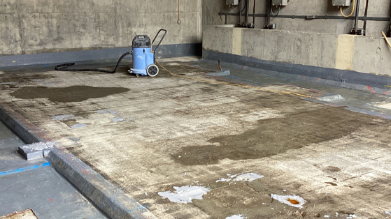 Applying Polyurea Coating to Line a Concrete Bund in Preparation for ...